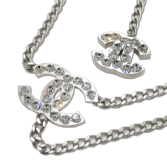 CHANEL | Jewelry | Chanel Coco Mark Chain Belt Heart Rhinestone ...